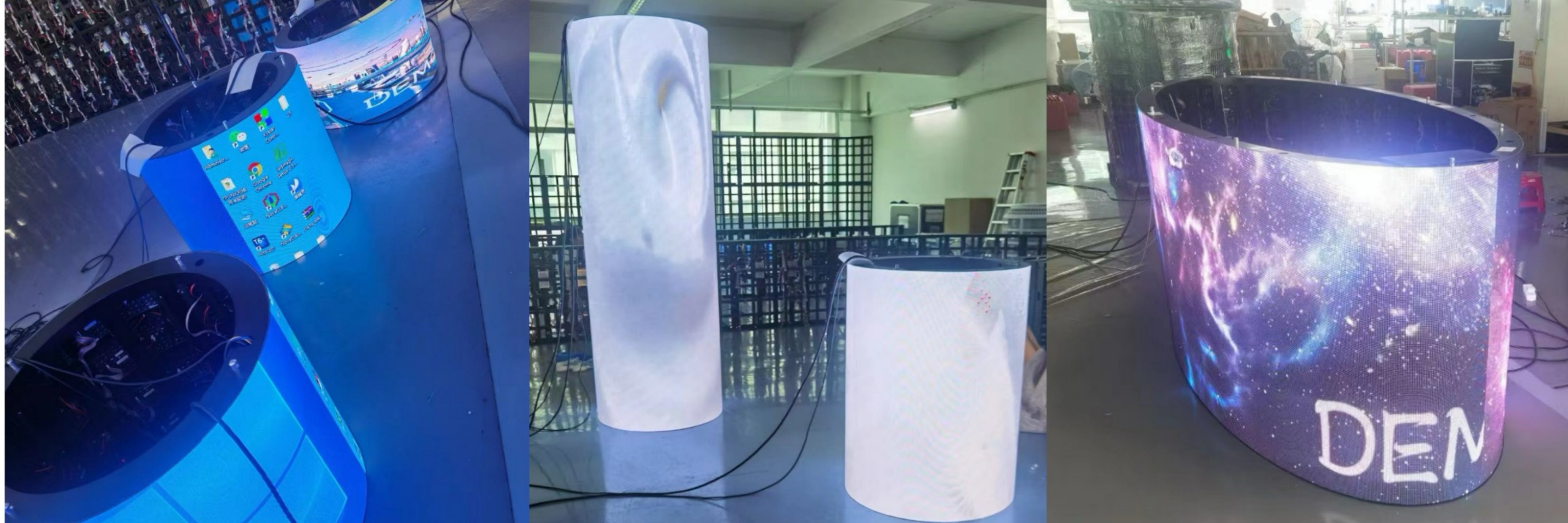 How to Make a Cylinder LED Display Screen by Flexible LED Display Modu