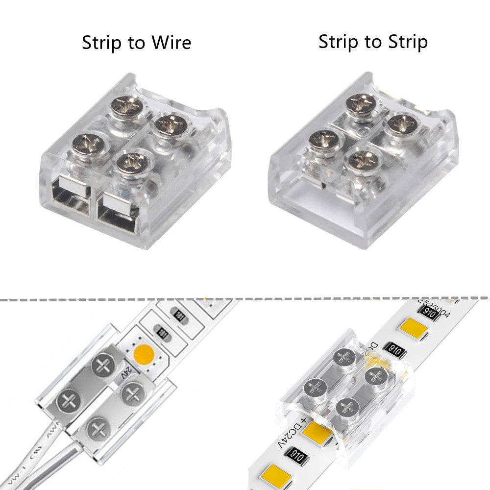 Led Tape Light Connectors 5 Pin COB RGB+W Tape To Tape Splice LED