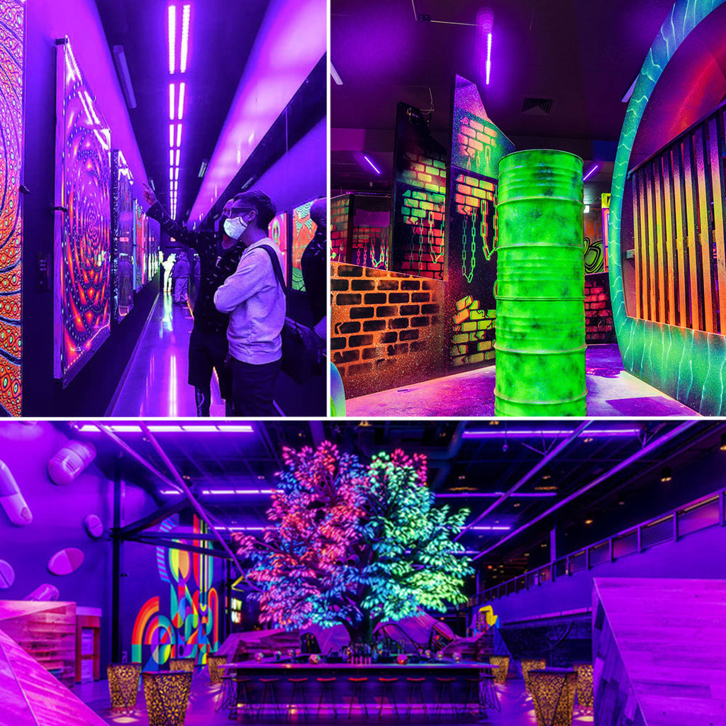 36W 395-400nm LED Black Light Bar, Black Lights for Glow Party, Black