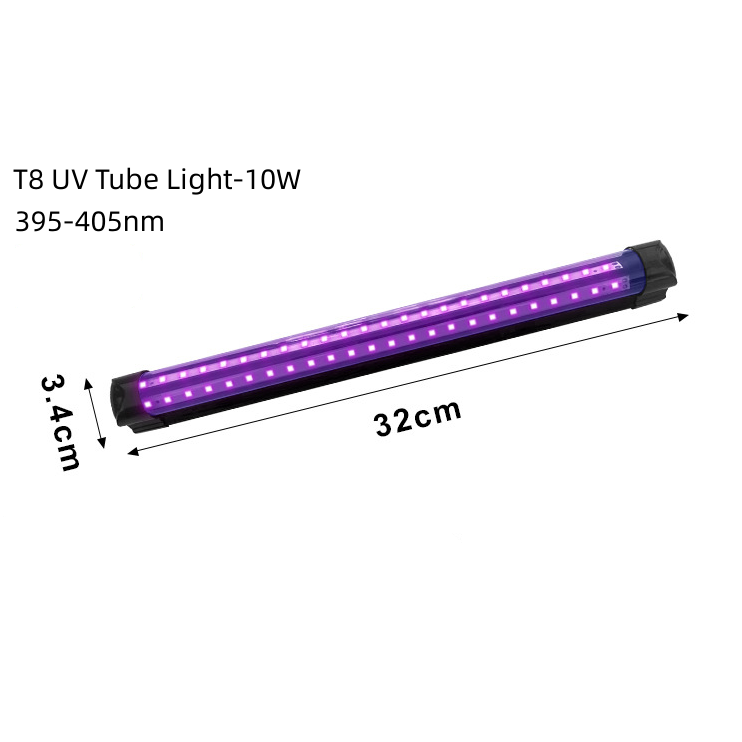 10W 12.6inches T8 LED UV 395-400nm Black Light Strip, LED Tube Light f