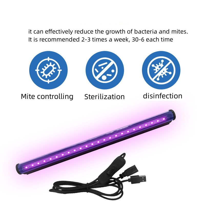 10W 12.6inches T8 LED UV 395-400nm Black Light Strip, LED Tube Light f