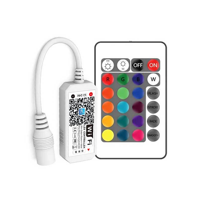 WiFi RGB/RGBW LED Strip Controller – DC5V-24V | WiFi App Control with