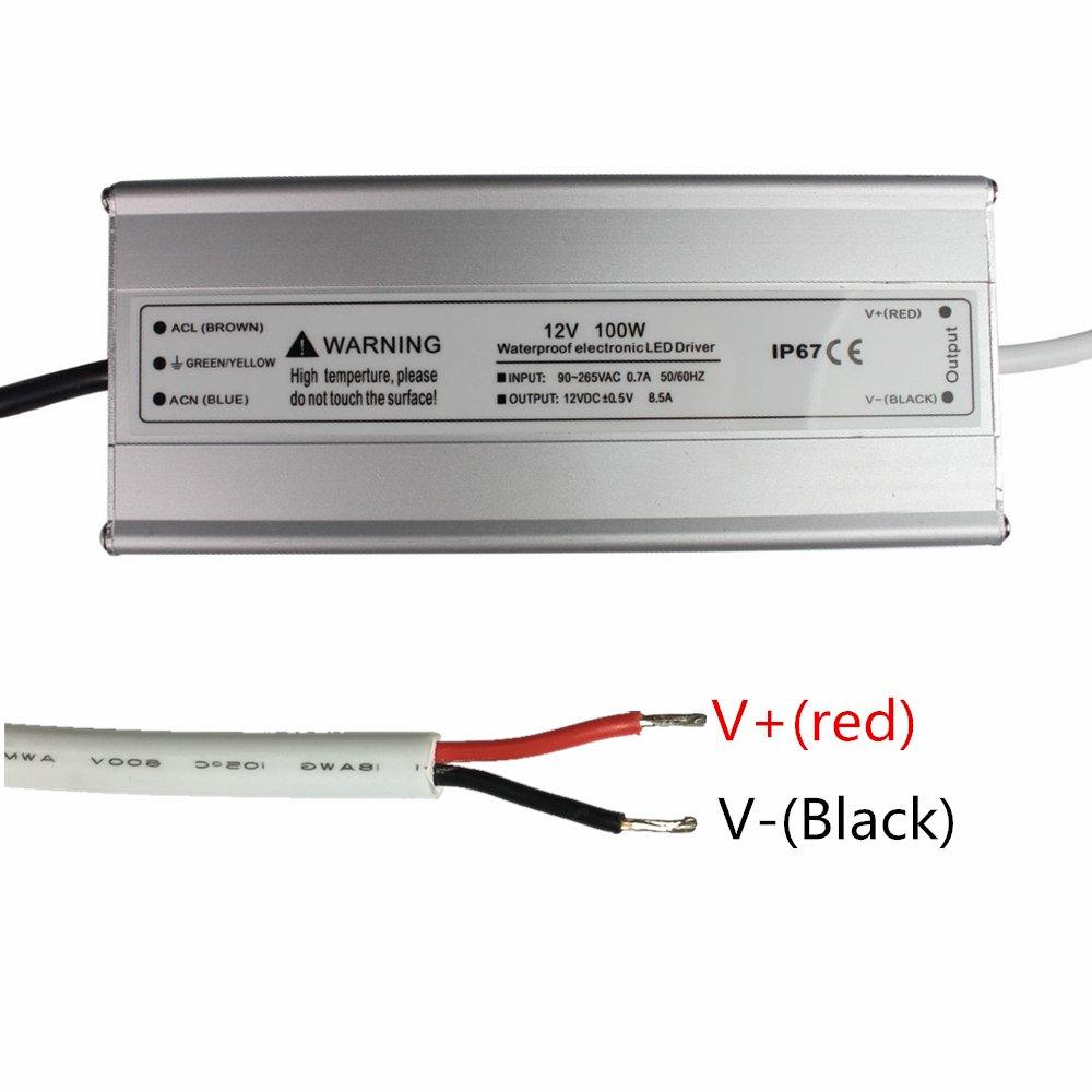 Waterproof IP67 LED Power Supply 110V AC to 12V DC Driver Transformer – LEDLightsWorld