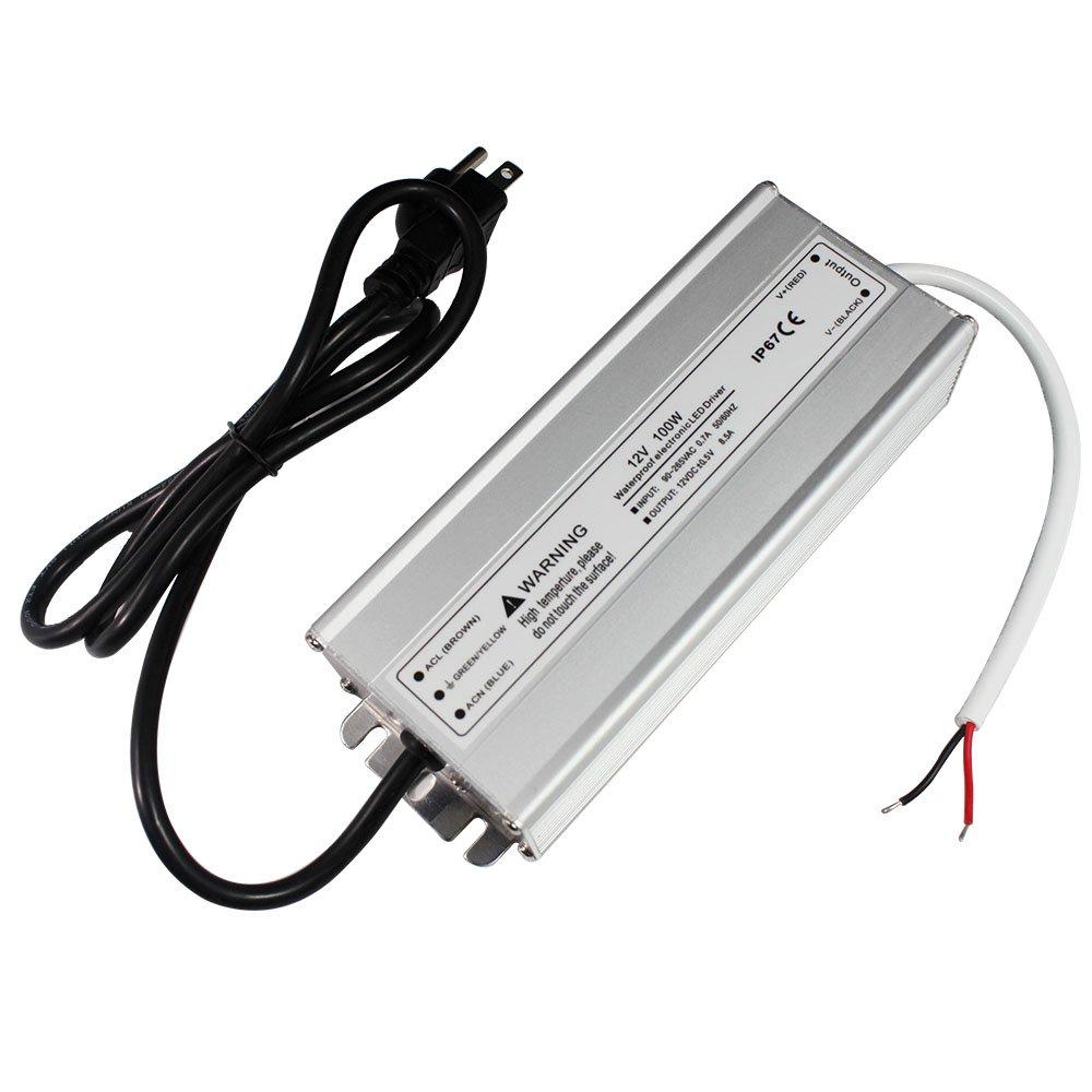 Waterproof IP67 LED Power Supply 110V AC to 12V DC Driver Transformer – LEDLightsWorld