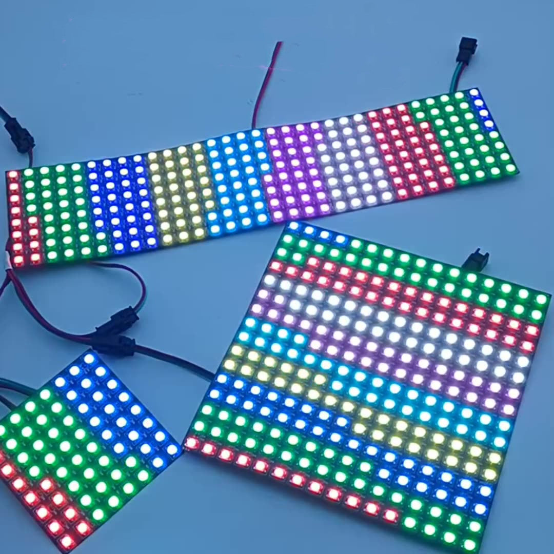 LED Matrix Screen WS2812B Digital Flexible LED Panel SMD5050 RGB Indiv ...