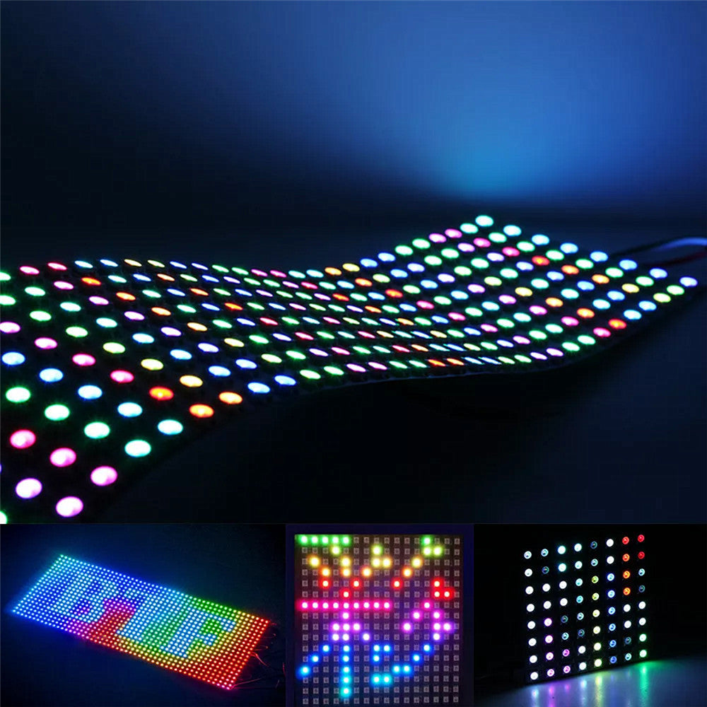 LED Matrix Screen WS2812B Digital Flexible LED Panel SMD5050 RGB Indiv ...